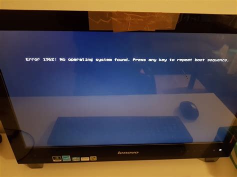 Error 1962 No Operating System Found на Lenovo решение