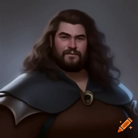 High Detailed Portrait Of A Male Human Cleric With Brown Hair And Brown