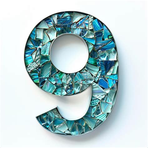 Premium Photo Numerical Number Nine In Creative Digital Art Style