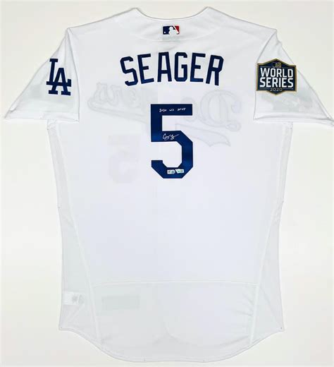Corey Seager Signed Los Angeles Dodgers 2020 World Series Champion Barnebys