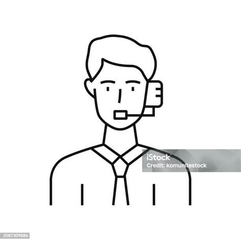 고객 지원 라인 아이콘 벡터 일러스트 레이 션입니다 로고 모바일 앱 웹사이트 Ui Ux 기호 기호에 대한 아이콘 디자인 0명에 대한 스톡 벡터 아트 및 기타 이미지 Istock