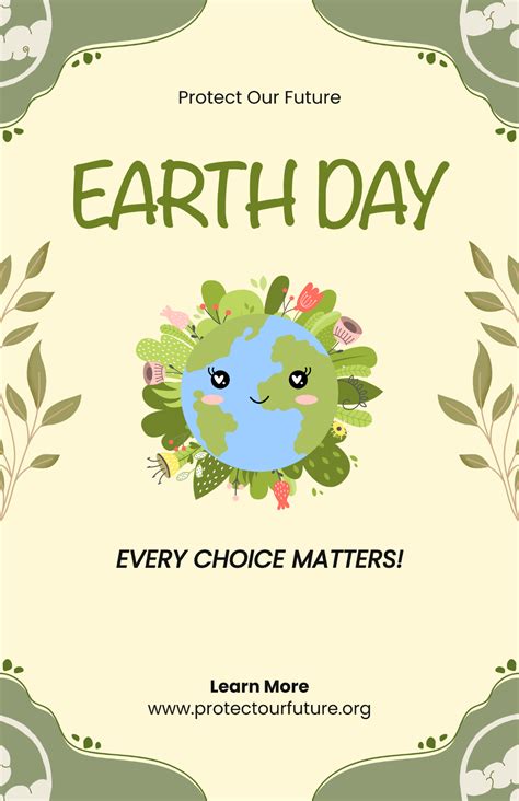 Free Minimalist Earth Day Poster Template To Edit Online