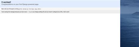 Unable To See The Django Default Page On Command Python Managepy