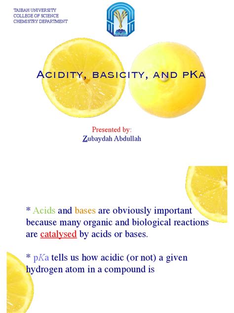 Acidity Basicity And Pka Pdf Acid Acid Dissociation Constant