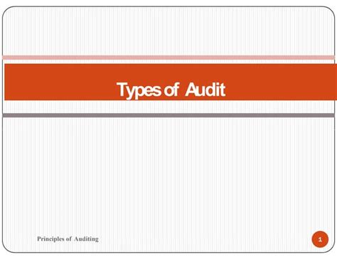 Types Of Auditing Pptx Business Accounting And Finance Business