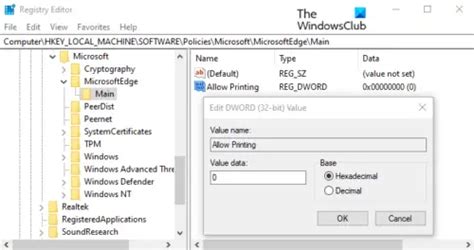 How To Enable Or Disable Printing In Microsoft Edge In Windows 11