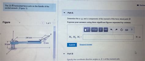 Solved Review The N Horizontal Force Acts On The Handle Chegg