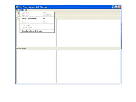 Sony Preset Manager Materi Belajar Online