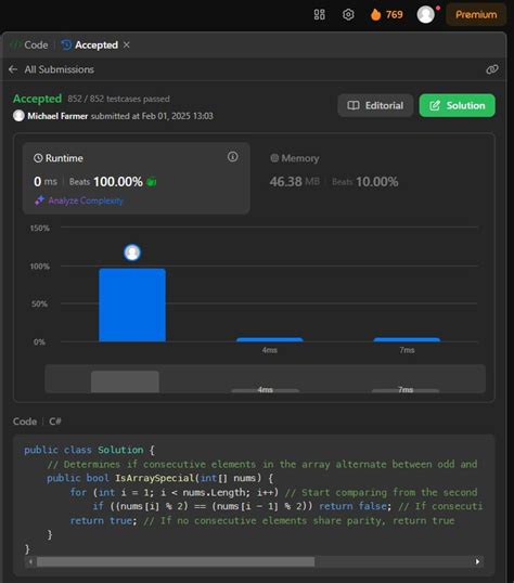 Day 769 Of Daily Leetcode 3151 Special Array I Michael Farmer
