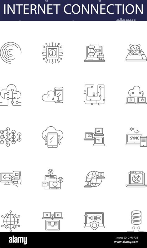 Internet Connection Line Vector Icons And Signs Network Wifi