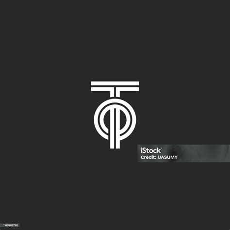 이니셜 글자 또는 Ot 크리에이티브 로고 모노 그램 두 글자의 T와 O 평행 라인을 겹쳐 기하학적 모양 미니멀리스트 스타일 정체성 상징 로고에 대한 스톡 벡터 아트 및 기타