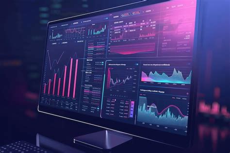 Financial Data Analysis On Computer Screen Premium Ai Generated Image