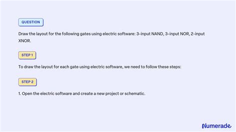 SOLVED Draw The Layout For The Following Gates Using Electric Software Input NAND Input
