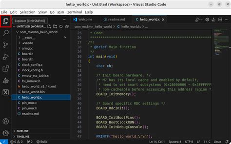 Filemcuxpresso Hello World 1 Highlighted Rcpng Variscite Wiki