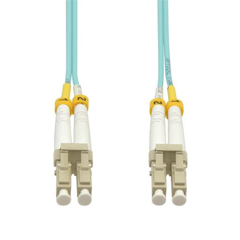 15m Lcupc Lcupc Om3 Multimode Duplex Ofnr 20mm Aqua Fiber Optic