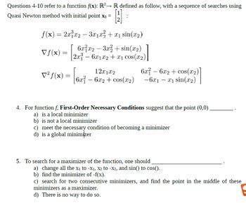 Answered Uons Quasi Newton Method With Initial Bartleby