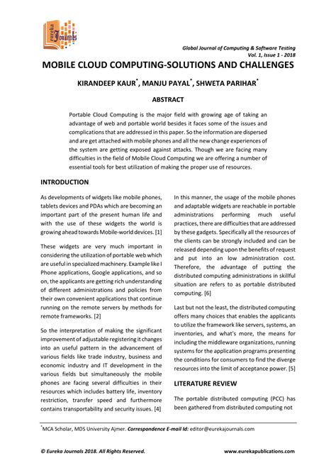 Pdf Mobile Cloud Computing Solutions And Challenges