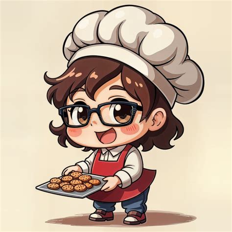 Cute Chibi Baker Holding Fresh Cookies Stock Illustration Illustration Of Creative Kitchen