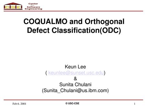Ppt Coqualmo And Orthogonal Defect Classification Odc Powerpoint Presentation Id 5081002
