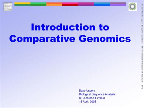 PPT Introduction To Comparative Genomics PowerPoint Presentation Free Download ID