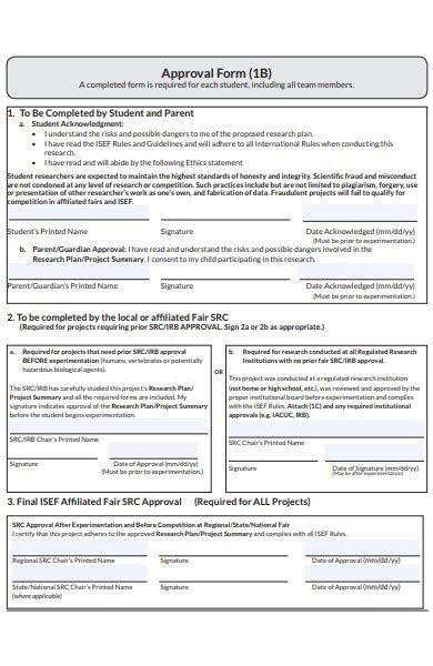 FREE 54 Approval Form Samples PDF MS Word Google Docs Excel