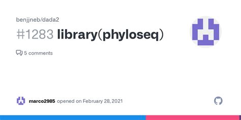 Library Phyloseq Issue 1283 Benjjneb Dada2 GitHub