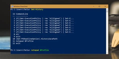 How To Get The Powershell Command History On Windows 10