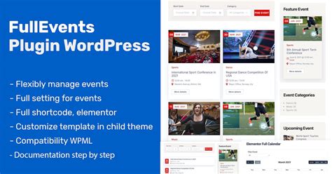 Event Plugin Wordpress Fullevents Wp Plugins Ft Event And Booking Envato Elements