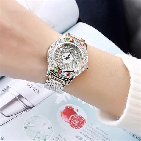 Новые часы с бриллиантами для женщин роскошные Брендовые женские наручные часы из нержавеющей