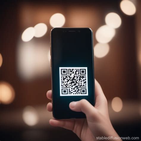 Smartphone Scanning QR Code In Toon Style Stable Diffusion Online