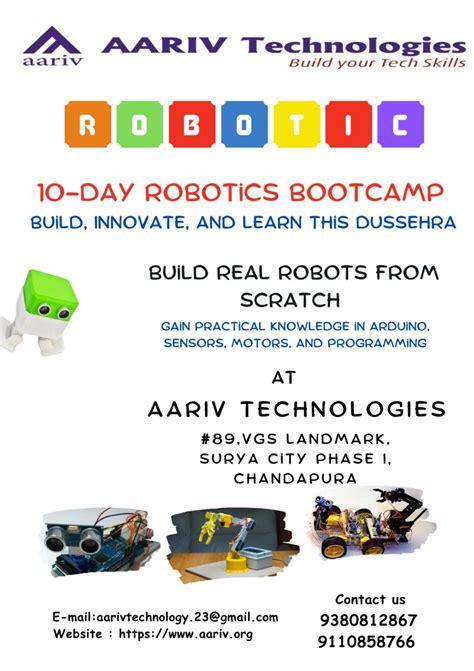 Aariv Technologies On Linkedin Robotics Stem Education Bootcamp