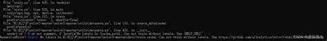 解决方案AssertionError train No labels in Can not train without labels no labels in can not