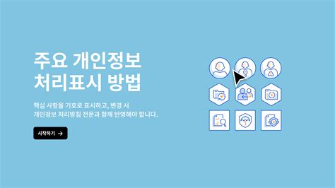 주요 개인정보 처리표시 방법 아이콘 Figma