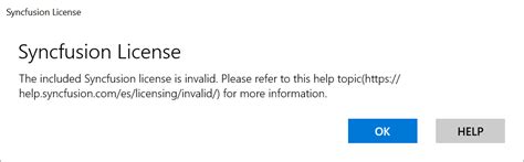 Overview Of Syncfusion Licensing Errors Syncfusion