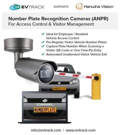 Number Plate Recognition Cameras EvTrack Visitor Management
