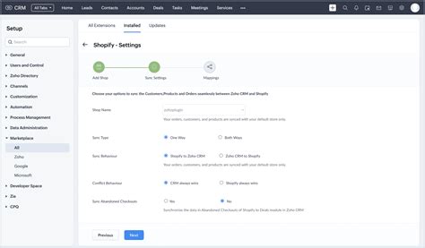 Shopify For Zoho Crm Online Help Zoho Crm