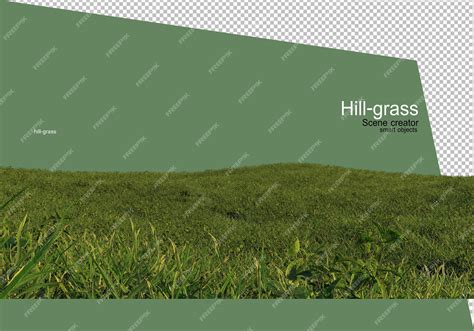 premium psd various types of grass rendering isolated