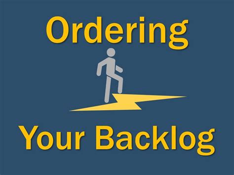 Order Your Product Backlog