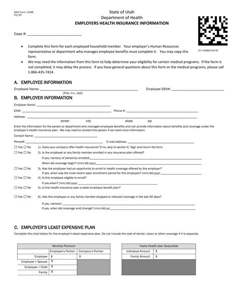 Doh Form Printable