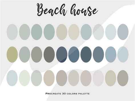 Beach Blue Color Palette For Procreate Hex Codes Procreate Swatches