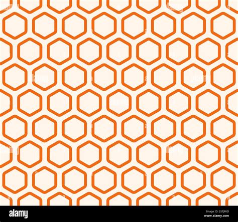 Vector Science Background Orange Color On Matching Background Bold Rounded Hexagon Cells With