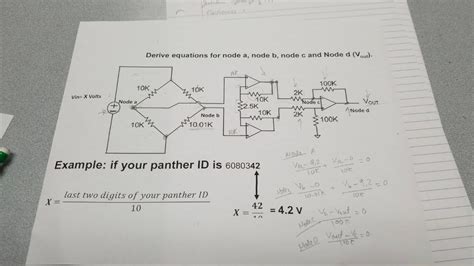 Solved Derive Equations For Node A Node B Node C And Node