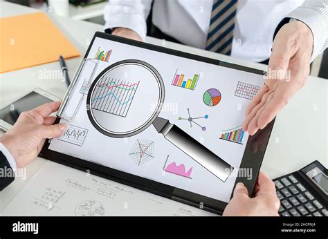 Data Analysis Concept Shown By A Businessman Stock Photo Alamy