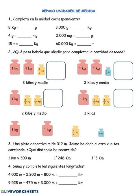 Repaso Unidades De Medida Teaching Math School Activities Triangle Worksheet