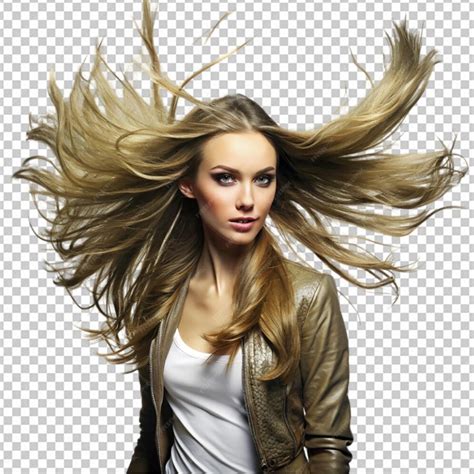 Fashion Model Hair Waving On Wind Png Premium Ai Generated Psd