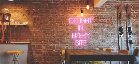Delight In Every Bite 440mm X 410mm Funky Neon