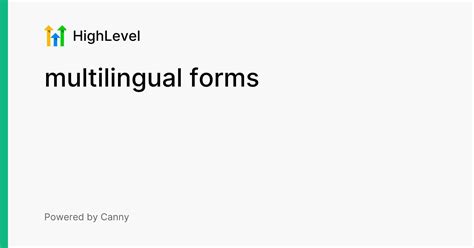 Multilingual Forms Voters Highlevel