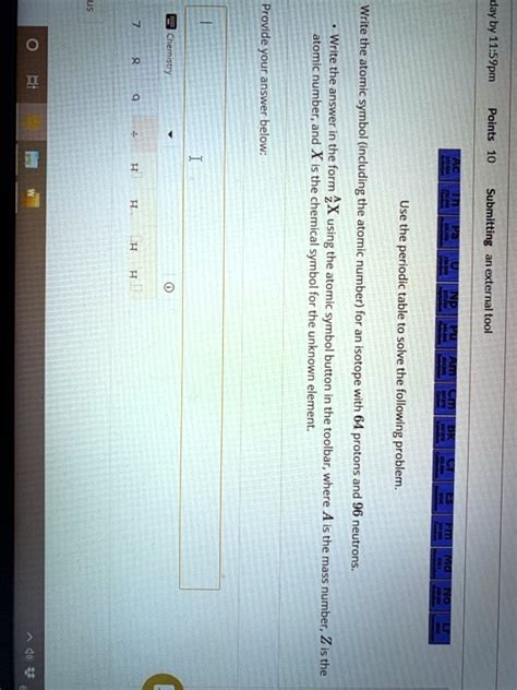 SOLVED Provide Your Write MSUP Atomicnumider The Below And The Atomic Symbol Including