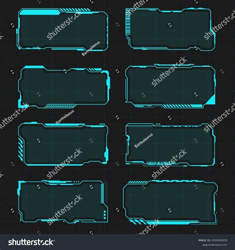 Futuristic Hud Frames User Interface Elements Stock Vector Royalty Free 2195931979 Shutterstock