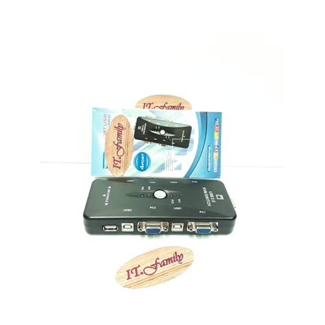 Kvm Switch Usb 4 Port 4 คอมพิวเตอร์ ออก 1 จอ คอนโทรล ด้วยเม้าท์